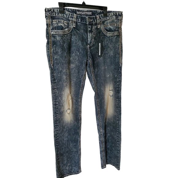 Affliction | Jeans | Affliction Mens Denim Jeans Ace Condor Embroidered ...
